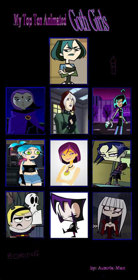 My Top Ten Favorite Goth Girls By Dajoestanator On Deviantart