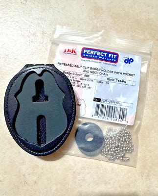 Eagle Top Belt Clip Badge Holder With Beaded Chain Pf 680 Perfect