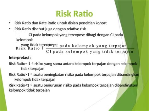 Ukuran Asosiasi Ods Rasio Dan Risk Ratiopptx