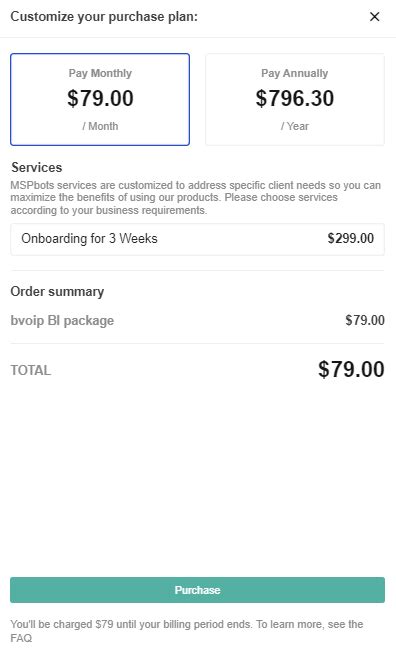 BVoIP Dashboard Package MSPbots Ai