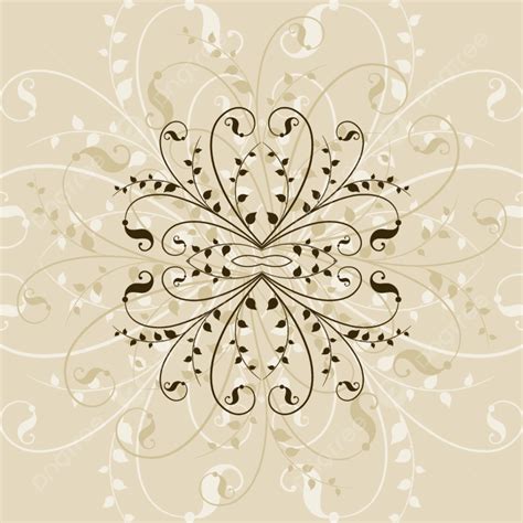 Floral Background Curve Scroll Decorative Vector Curve Scroll