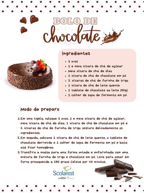 Receita De Bolo De Chocolate Simples Pdf