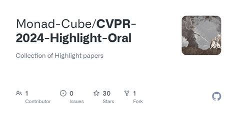 Github Monad Cubecvpr 2024 Highlight Oral Collection Of Highlight