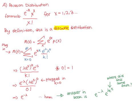 Statistics Mgf Of A Poisson Distribution What Am I Doing Wrong