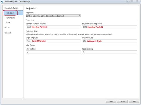Albers Projection With A North American Datum Nad Of 1983 Autodesk