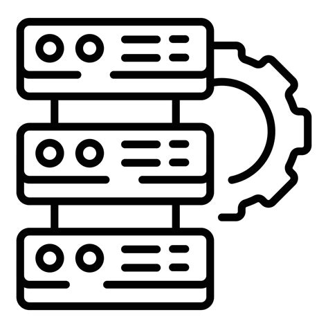 Server Workflow Icon Outline Vector Work Process 15102002 Vector Art At Vecteezy