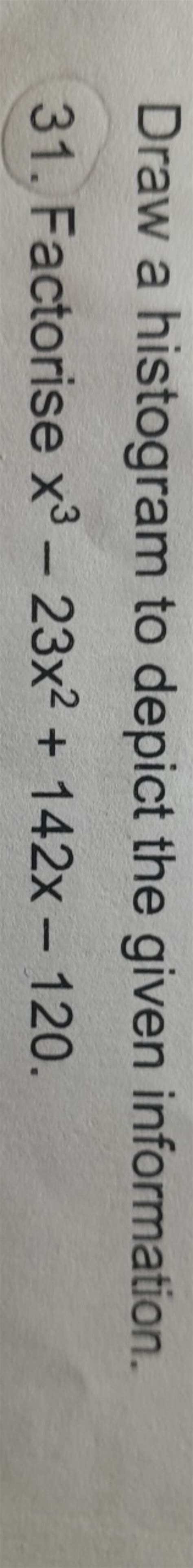 Draw A Histogram To Depict The Given Information Factorise X 3 2
