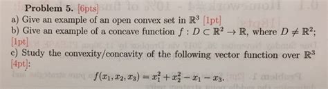 Solved Problem Pts A Give An Example Of An Open Convex Chegg