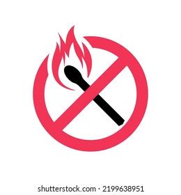No Fire Icon Not Flame Color Stock Vector Royalty Free Shutterstock