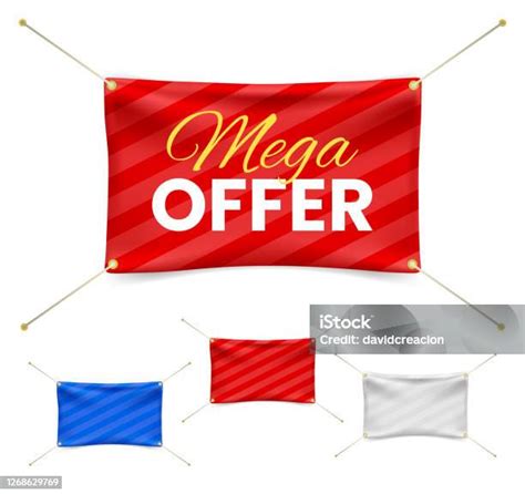 흰색 배경에 접힌 사실적인 3d 배너 0명에 대한 스톡 벡터 아트 및 기타 이미지 0명 고급 공란 Istock