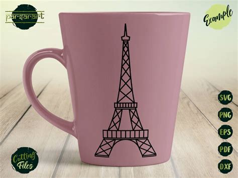 Eiffel Tower SVG Paris SVG Eiffel Tower Clipart Bonjour Etsy