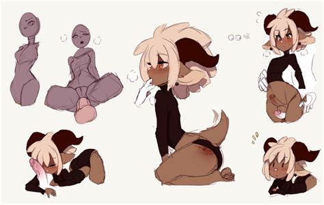 Rule 34 Anal Anal Sex Ass Balls Blonde Hair Blush Brown Fur Caprine Clothed Clothing Cofei