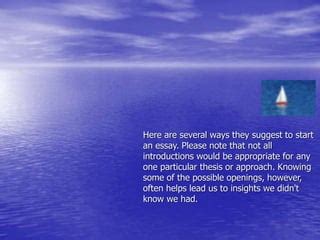 Five Sexy Introduction Strategies For College Papers PPT