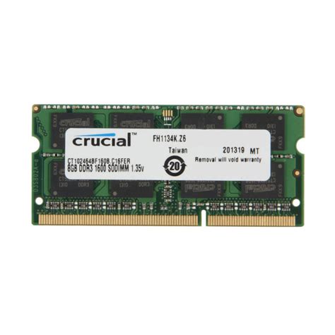 رم لپ تاپ کروشیال مدل Ddr3 Pc3l 12800s Mhz ظرفیت 8 گیگابایت فروشگاه اینترنتی الماس مرجع تخصصی