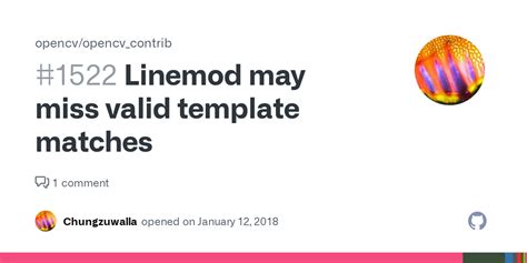 Linemod May Miss Valid Template Matches · Issue 1522 · Opencvopencv