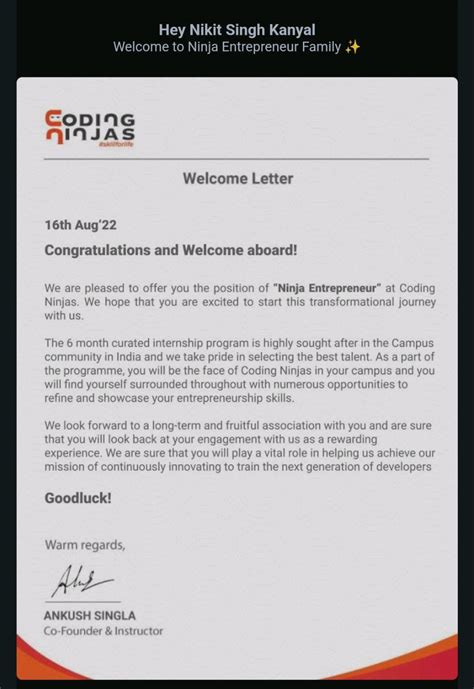 Nikit Singh Kanyal On Linkedin Codingninjas Connections Opportunity