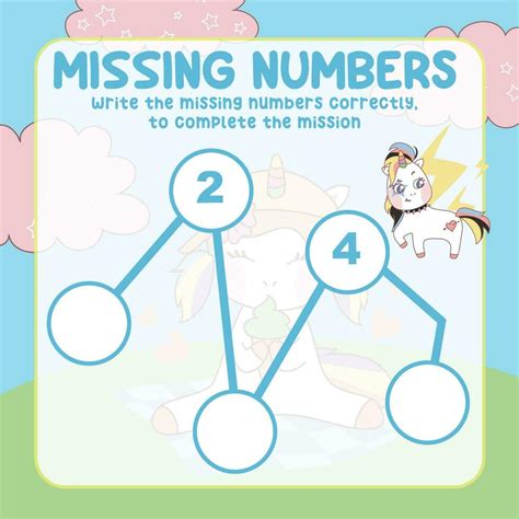 Missing Numbers Write The Answer Correctly Educational Printable Math Worksheet Count And