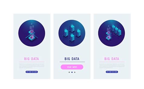 효과적인 템플릿 기술 데이터 마이닝 서버 농장 방 및 전화 컴퓨터 데이터 데이터 처리 벡터 일러스트레이션과 같은 스마트 디지털