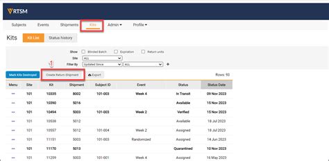 How To Create A Return Shipment In Rtsm Veeva Product Support Portal