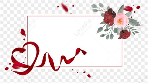 3d 발렌타인 데이 리본하트빨간구배 Png 일러스트 무료 다운로드 Lovepik