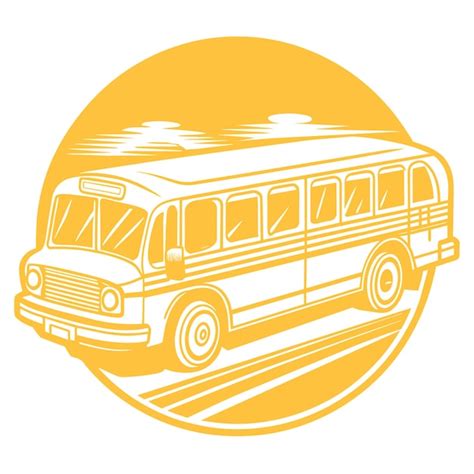 Bus Vector Illustration Linocut Premium Ai Generated Vector