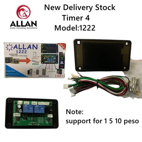 Allan 1222 Timer 4digit Support 1 5 10 Piso Pisowifi Piso Wifi Pisonet Piso Net Car Wash