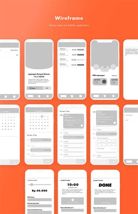 free mobile app ui ux booking field app ui kit behance