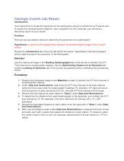 9 05 Geologic Events Lab Report Ngss 1 Docx Geologic Events Lab Report Introduction Your