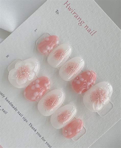 🤎입점할인🤎빠른출고🤎핑크 블러썸 치크 네일팁 에이블리