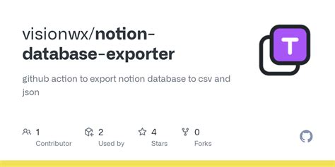 Github Visionwxnotion Database Exporter Github Action To Export
