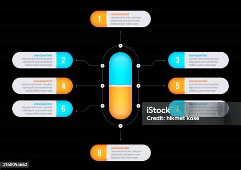 파란색주황색 캡슐 약물 인포 그래픽 템플릿 건강 교육 연간 보고서 인터넷 비즈니스 잡지 인포 그래픽 템플릿입니다 8단계 정보