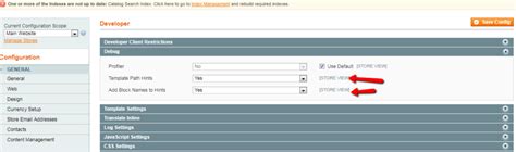 How To Enable Template Path And Block Name Hints In Magento