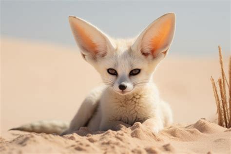 Premium Ai Image Fennec Fox In Its Natural Habitat Showcasing Its