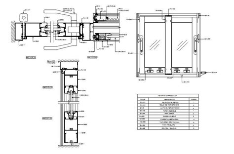 Automatic Door Detail 2d View Cad Structural Block Layout Autocad File