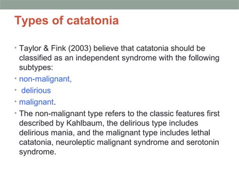 Catatonia Ppt