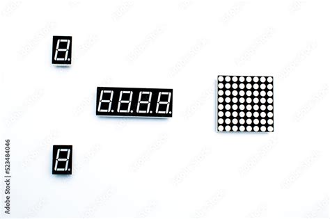 8x8 Led Matrix Led Matrix Composition With Digital Indicator On