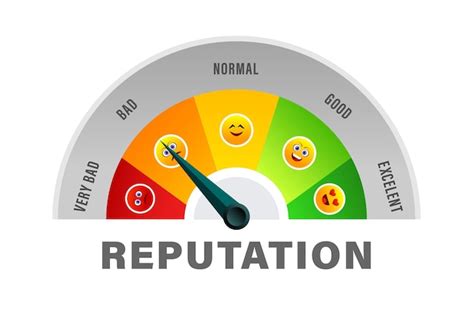 Premium Vector Reputation Meter With Different Emotions Measuring Gauge