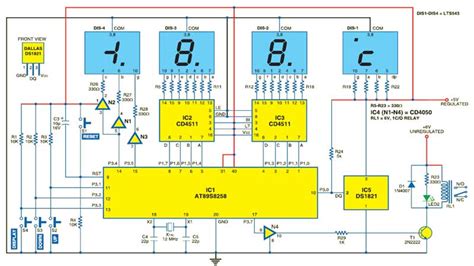Digital Thermometer Using 8051 Circuit Diagram Circuit Diagram