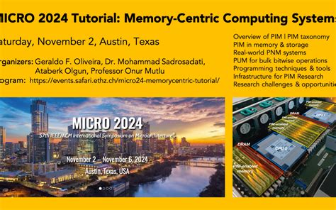 Memory Centric Computing Systems Tutorial Micro 2024 Sigarch