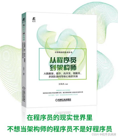 【送书福利 第四期】从程序员到架构师：大数据量、缓存、高并发、微服务、多团队协同等核心场景实战书籍从程序员到架构师 Pdf Csdn博客