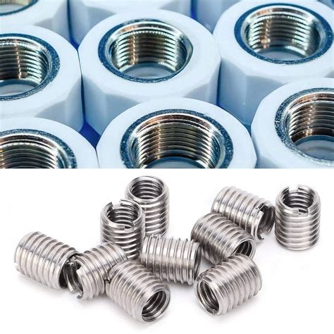 Vingvo Threaded Inserts 10pcs Insert Nut Thread Repair Sleeve Threaded Bushing Screw Reducing