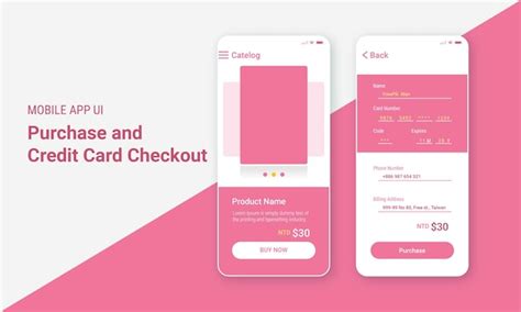 Premium Vector Mobile App Purchase Ane Credit Card Checkout Ui Design