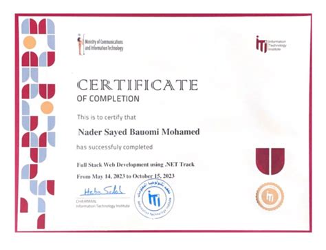 iti certificate fullstack webdevelopment nader sayed