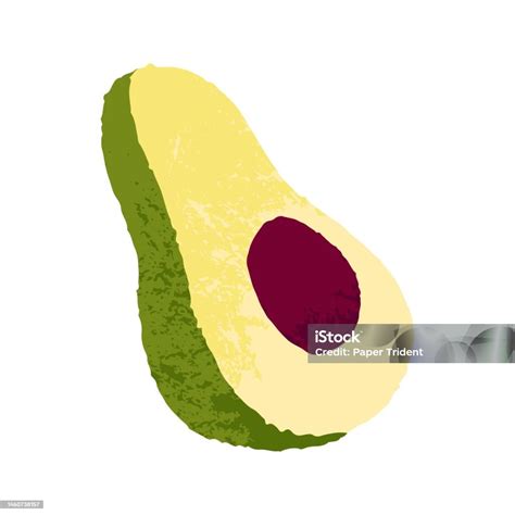 아보카도 반 코어 구덩이로 과일을 자르십시오 내부에 씨앗이 있는 건강한 채식 야채 단면 신선한 유기농 식품 영양 흰색 배경에 격리된 평면 만화 벡터 그림 기름기 있는에 대한