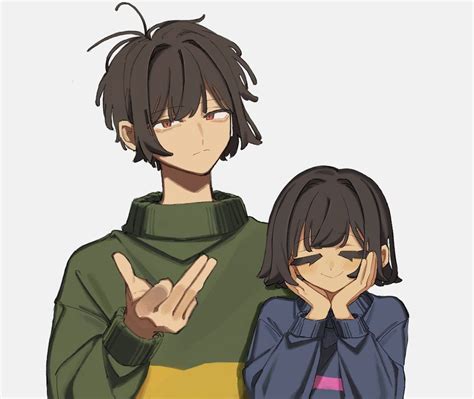 Kris X Frisk Undertale Personajes Animado Beso Undertale Dibujos