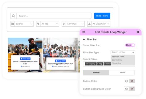 events widgets pro for elementor and the events calendar
