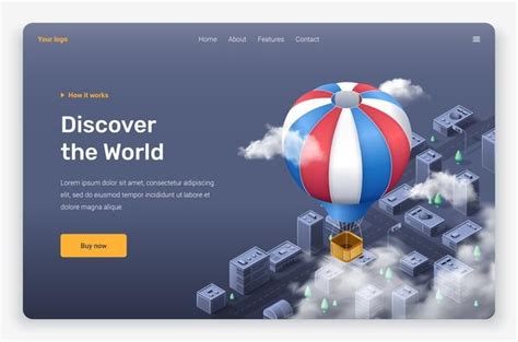 여행 방문 페이지 무료 벡터