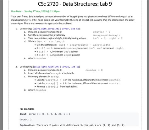 Solved Csc 2720 Data Structures Lab 9 Due Date Sunday