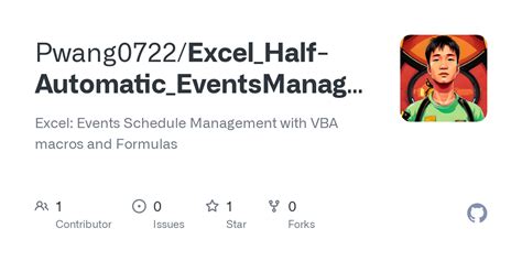 Github Pwang0722excelhalf Automaticeventsmanagement Excel Events Schedule Management With