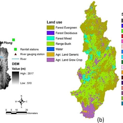 Spatial Data Input For Swat Model A Station Locations And Dem B Download Scientific